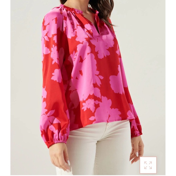 Sugarlips | Tops | Nwt Burning Love Jovie Split Neck Satin Raglan ...